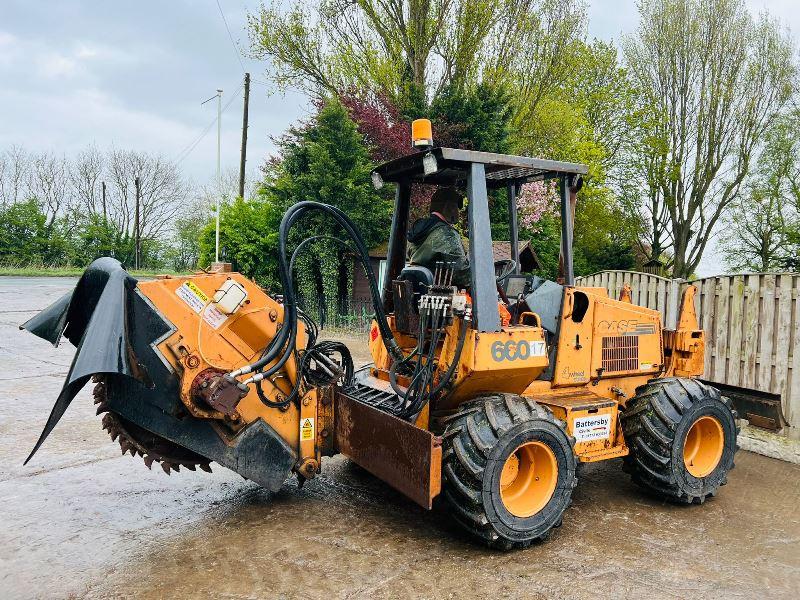 CASE 660 4WD TRENCHER C/W FRONT BLADE & 4 WHEEL STEER *VIDEO*