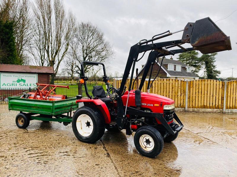 SIROMER 204S TRACTOR C/W FRONT LOADER , BUCKET , TRAILER & ROTAVATOR