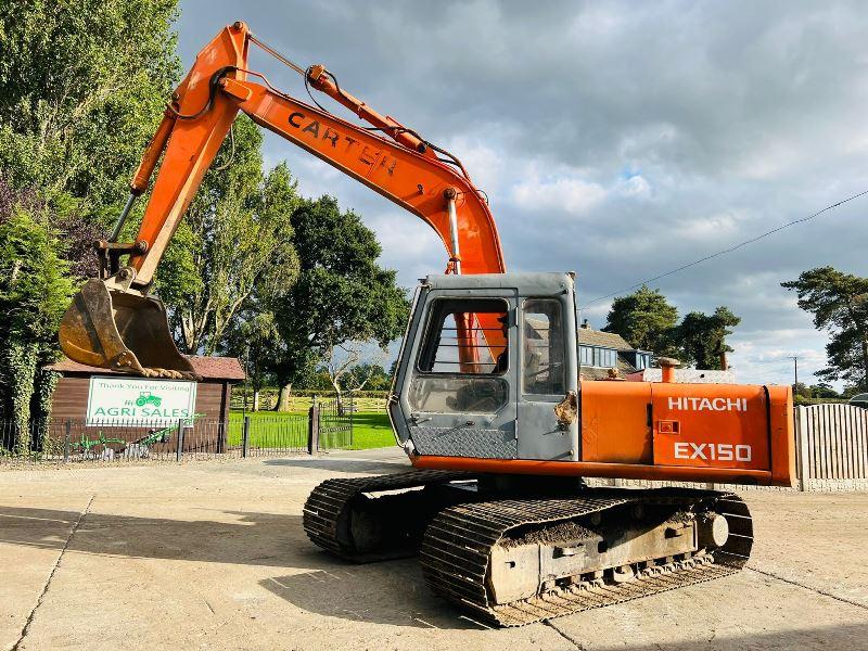 HITACHI EX150 TRACKED EXCAVATOR C/W BUCKET * VIDEO