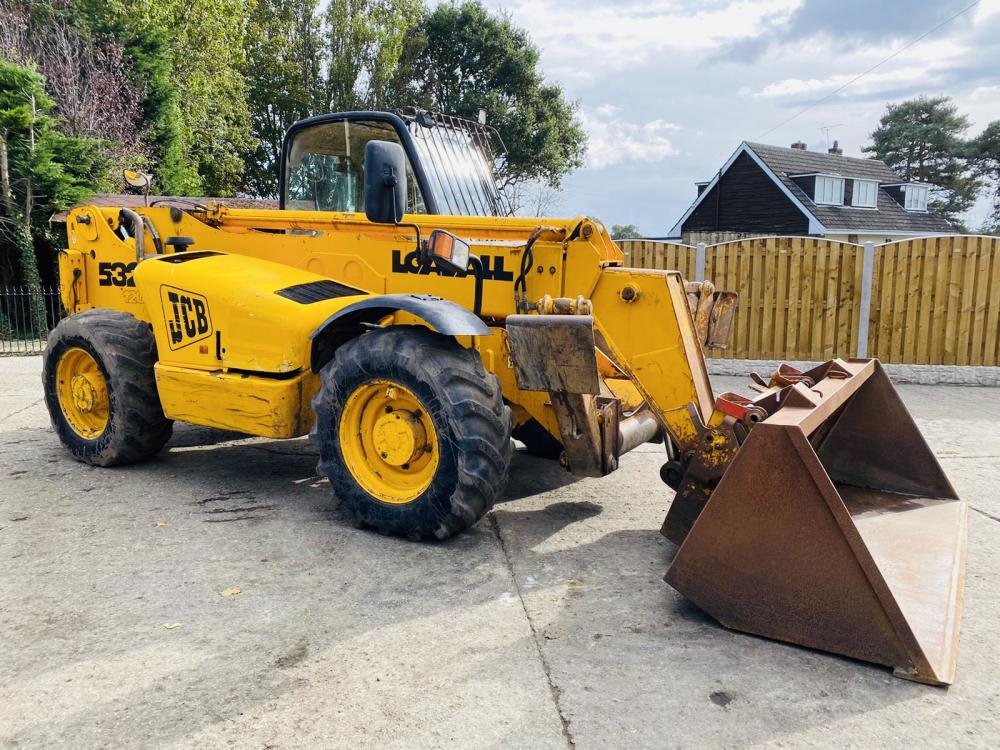 JCB 532-120 TELEHANDLER * 12 METER REACH * C/W 2 X SUPPORT LEGS & BUCKET