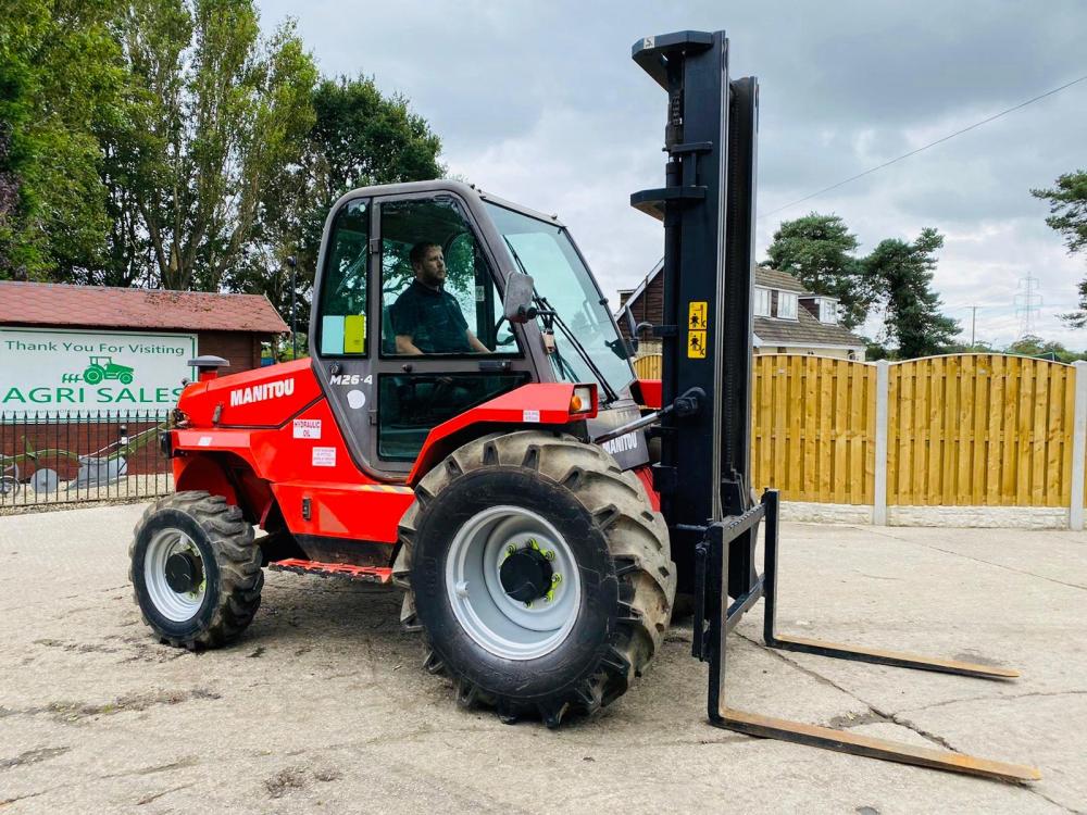 MANITOU M26-4 4WD ALL TERRIAN FORKLIFT *YEAR 2008 , ONLY 4023 HOURS C/W ...