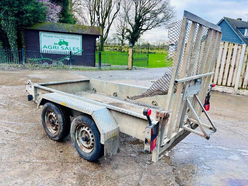 INDESPENSION TWIN AXLE PLANT TRAILER C/W LOADING RAMP *VIDEO*