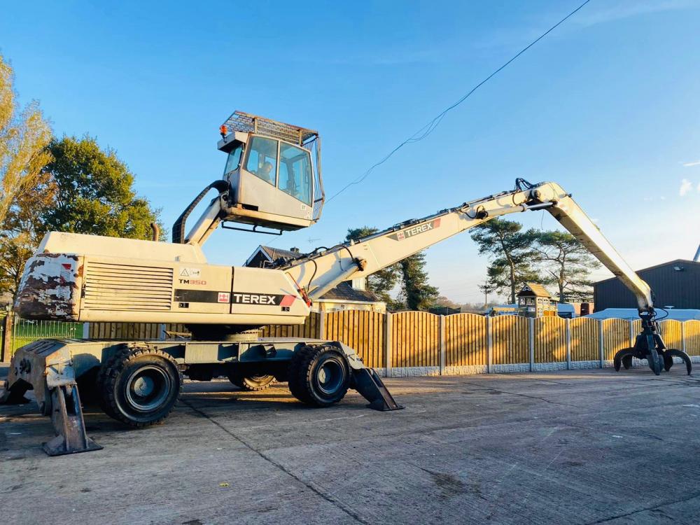 TEREX TM350 SCRAP HANDLER *YEAR 2008, 12977 HOURS* C/W ROTATING GRAB ...