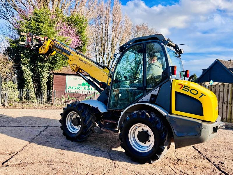 KRAMER 750T 4WD TELEHANDLER *YEAR 2010* C/W PALLET TINE *VIDEO*