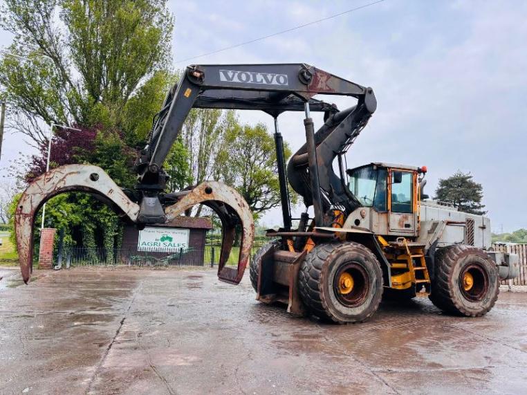 VOLVO L180D 4WD LOADING SHOVEL C/W ROTATING LOG GRAB *VIDEO*