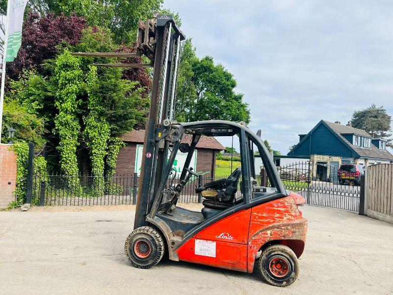 LINDE H20 DIESEL FORKLIFT C/W HYDRAULIC TURN TABLE *VIDEO*