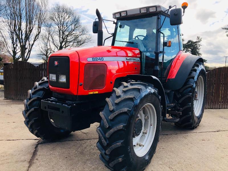 MASSEY FERGUSON 8240 POWER CONTROL 4WD TRACTOR *READING 7360 HOURS*
