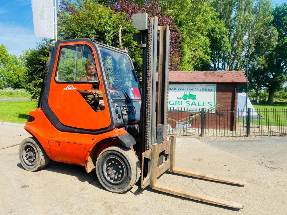 LINDE H35D DIESEL FORKLIFT * 3.5 TON LIFT * C/W SAFETY CABIN