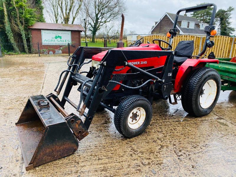 SIROMER 204S TRACTOR C/W FRONT LOADER , BUCKET , TRAILER & ROTAVATOR