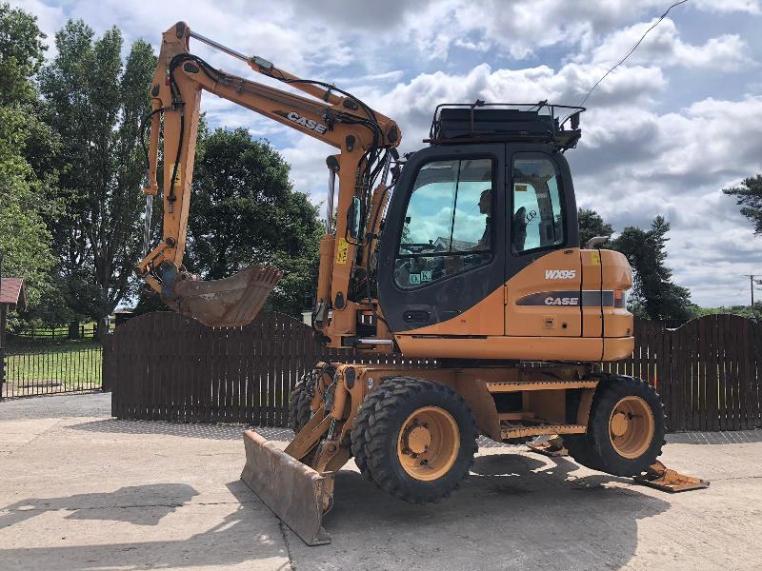 CASE WX95 WHEELED EXCAVATOR C/W BLADE AND STABILISER LEGS ( YEAR 2008 ...