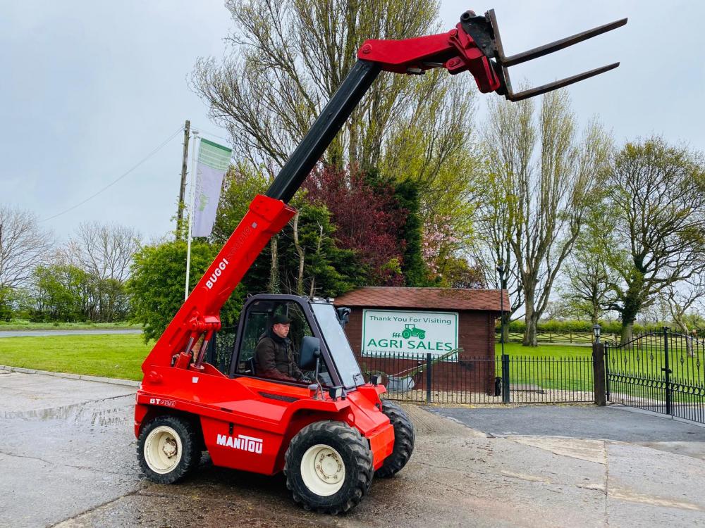 MANITOU BT420 BUGGIE-SCOPIC TELEHANDLER *ONLY 4864 HOURS* C/W PALLET TINES