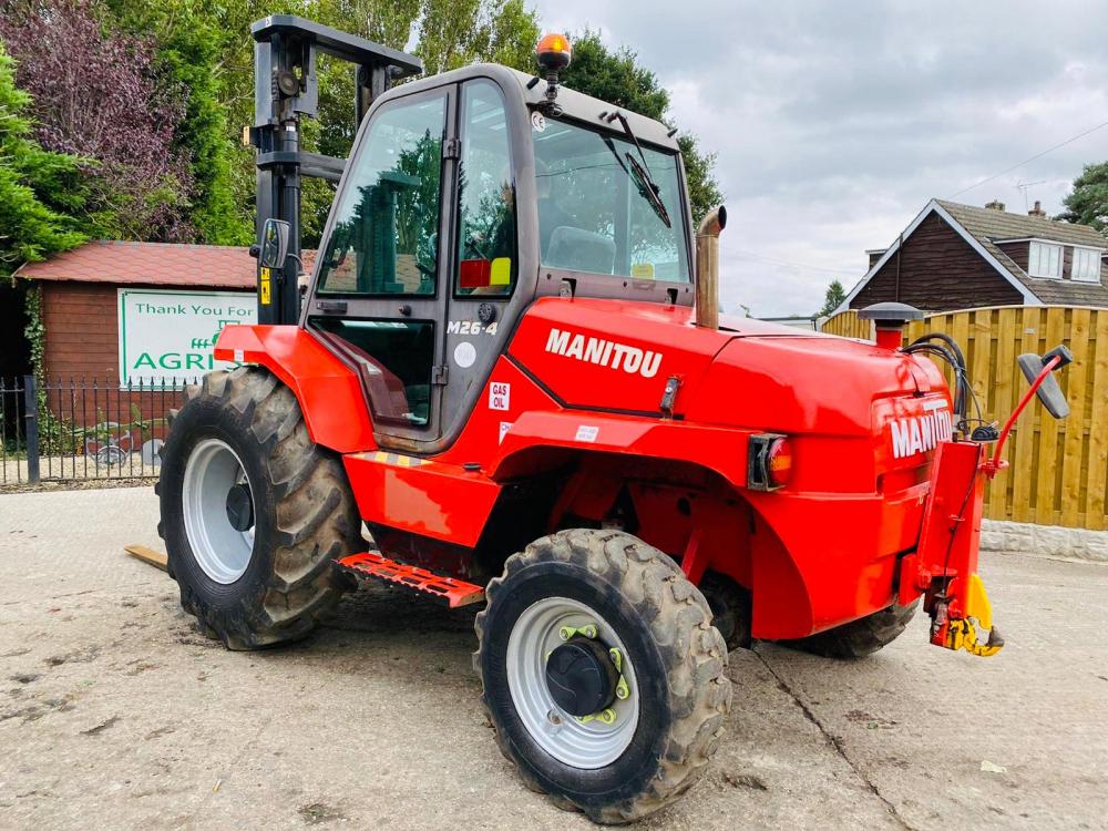 MANITOU M26-4 4WD ALL TERRIAN FORKLIFT *YEAR 2008 , ONLY 4023 HOURS C/W ...