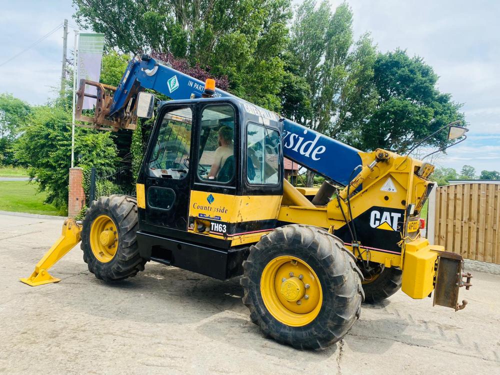 CATERPILLAR TH63 TURBO TELEHANDLER * 12.5 METER REACH , ONLY 5054 HRS ...