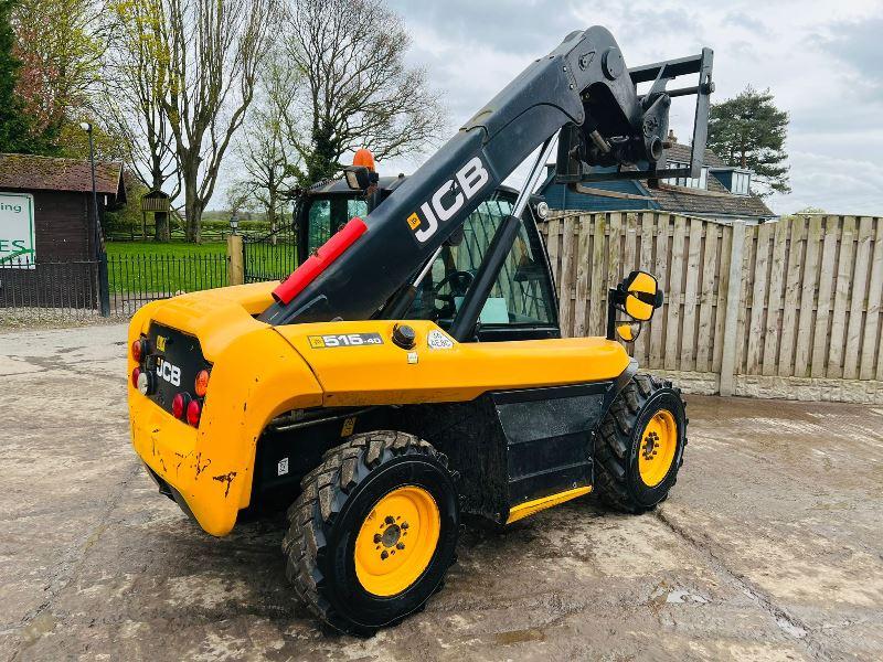 JCB 515-40 4WD TELEHANDLER *ROAD REGISTERED* C/W PALLET TINES *VIDEO*