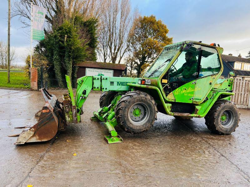 MERLO P35.12K 4WD TELEHANDLER C/W BUCKET & PALLET TINES *VIDEO*