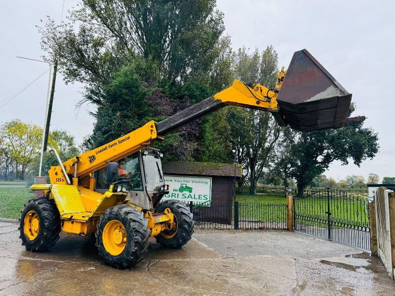 JCB 525-58 4WD TELEHANDLER *AG-SPEC* C/W BUCKET, PALLET TINES & TINE ...