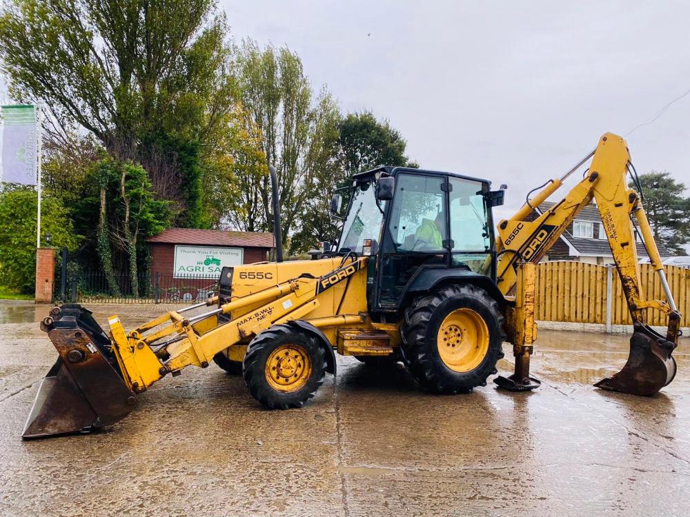 FORD 655C 4WD BACK HOE DIGGER C/W FRONT & REAR QUICK HITCH