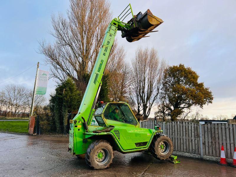 MERLO P35.12K 4WD TELEHANDLER C/W BUCKET & PALLET TINES *VIDEO*