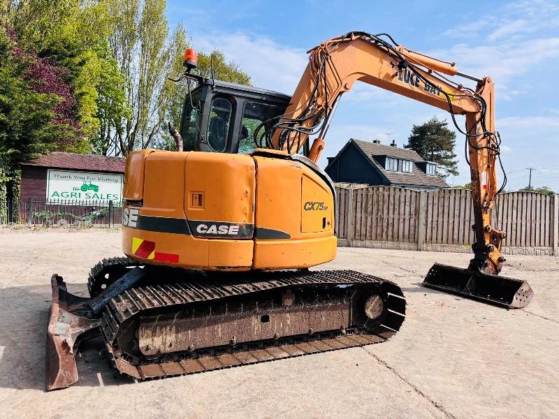 CASE CX75SR EXCAVATOR *ZERO SWING* C/W QUICK HITCH & BUCKET