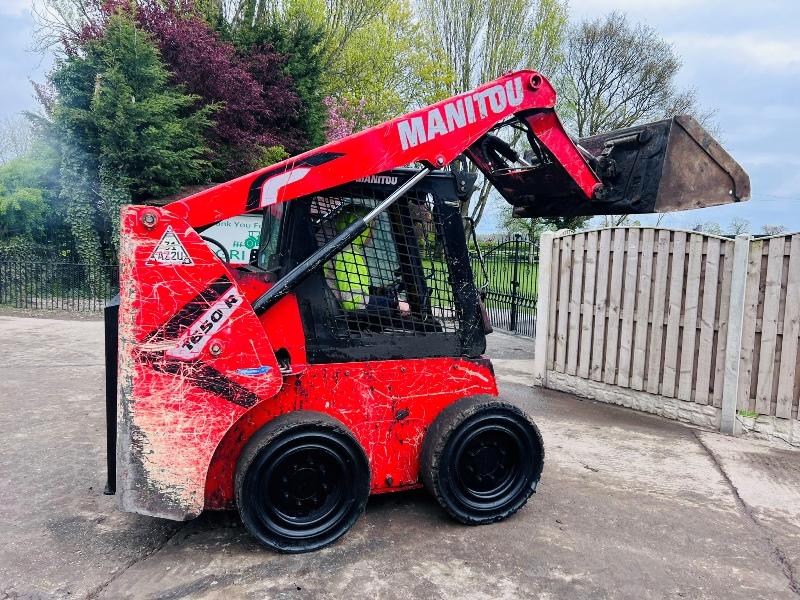 MANITOU 1650R 4WD SKIDSTEER * YEAR 2020 ,1264 HOURS * C/W BUCKET *VIDEO*