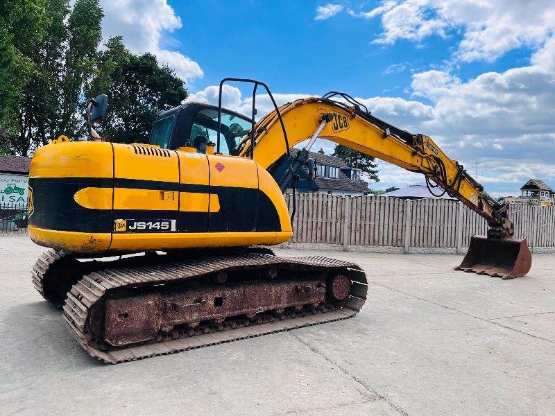 JCB JS145 TRACKED EXCAVATOR C/W QUICK HITCH AND BUCKET *VIDEO*