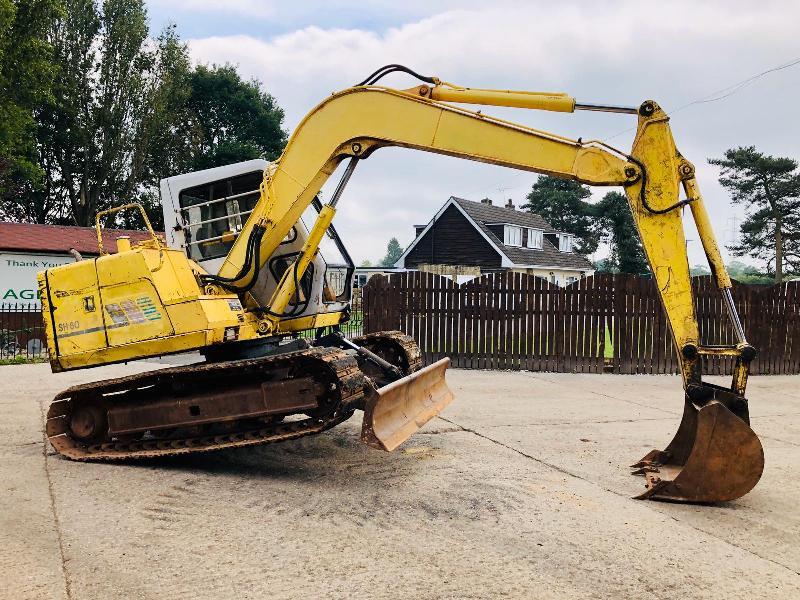 SUMITOMO SH60 TRACKED EXCAVATOR C/W BLOCK PAD TRACKS & BLADE