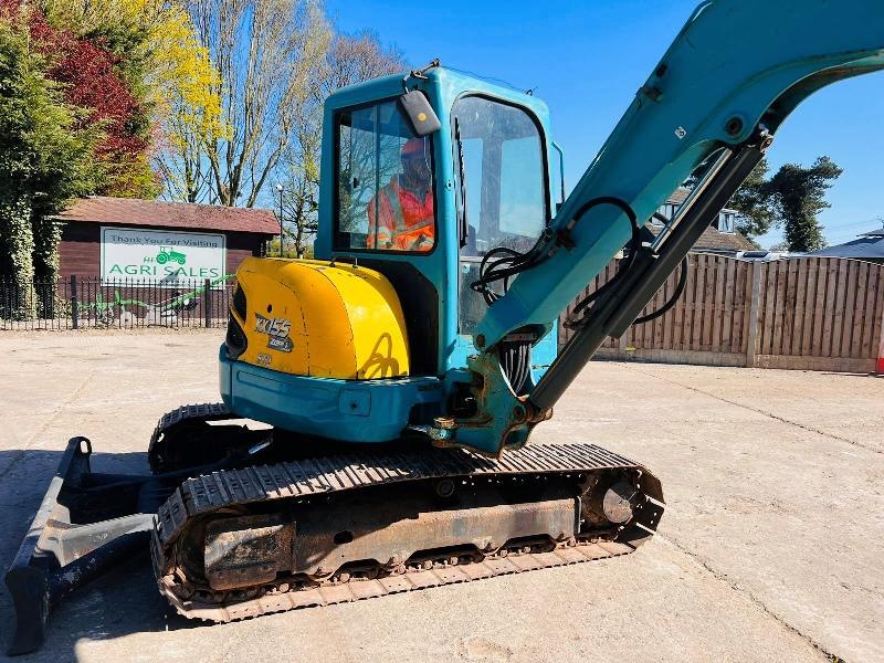 KUBOTA KX155-3SZ TRACKED EXCAVATOR C/W BLADE & OFF SET BOOM