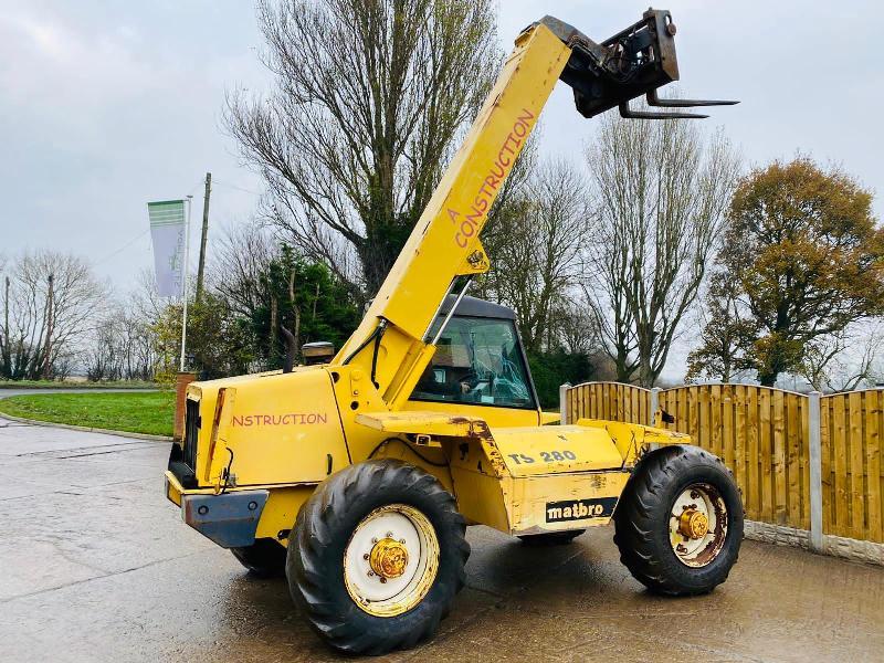 MATBRO TS280 4WD TELEHANDLER C/W JOYSTICK CONTROL & PIN AND CONE HEAD STOCK
