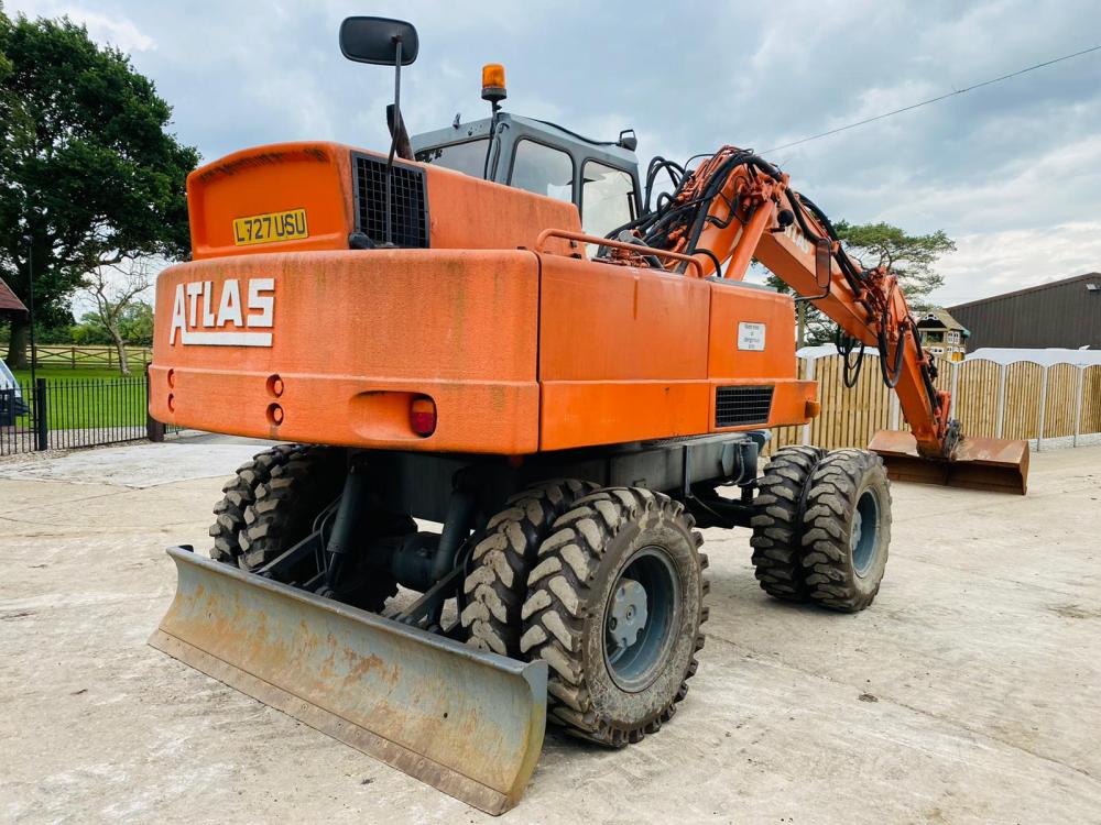 ATLAS 1404 WHEELED EXCAVATOR C/W QUICK HITCH & FRONT BLADE