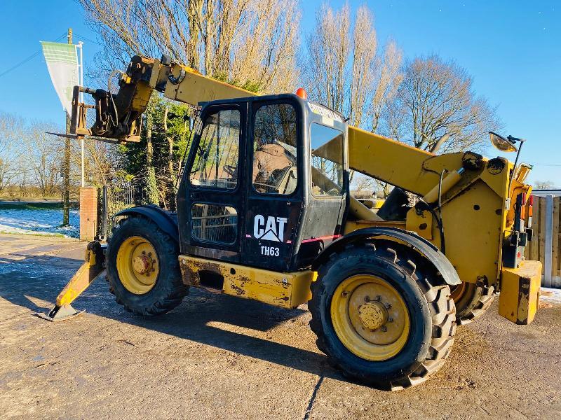 CAT TH63 4WD TELEHANDLER * 13 METER REACH * C/W JOYSTICK CONTROL
