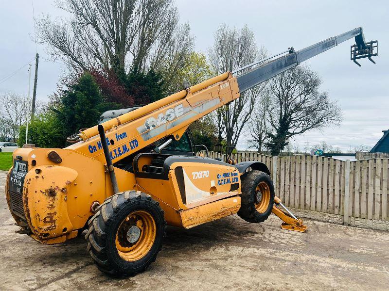CASE TX170 4WD TELEHANDLER *17 METER REACH* C/W PALLET TINES *VIDEO*