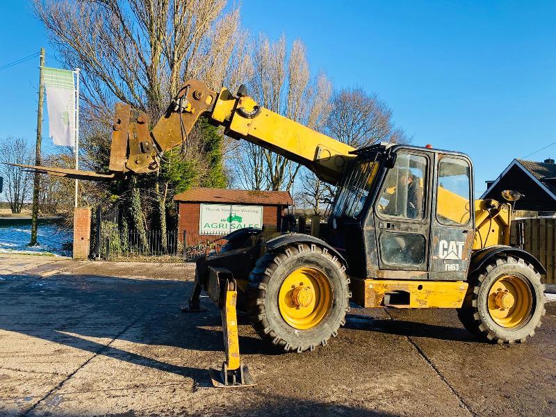 CAT TH63 4WD TELEHANDLER * 13 METER REACH * C/W JOYSTICK CONTROL