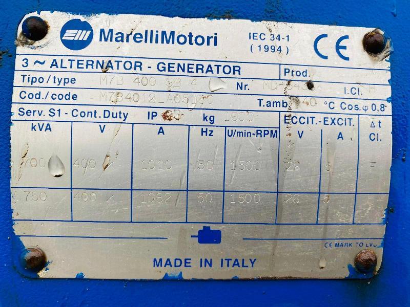MARELLI 700KVA GENERATOR C/W TURBO ENGINE