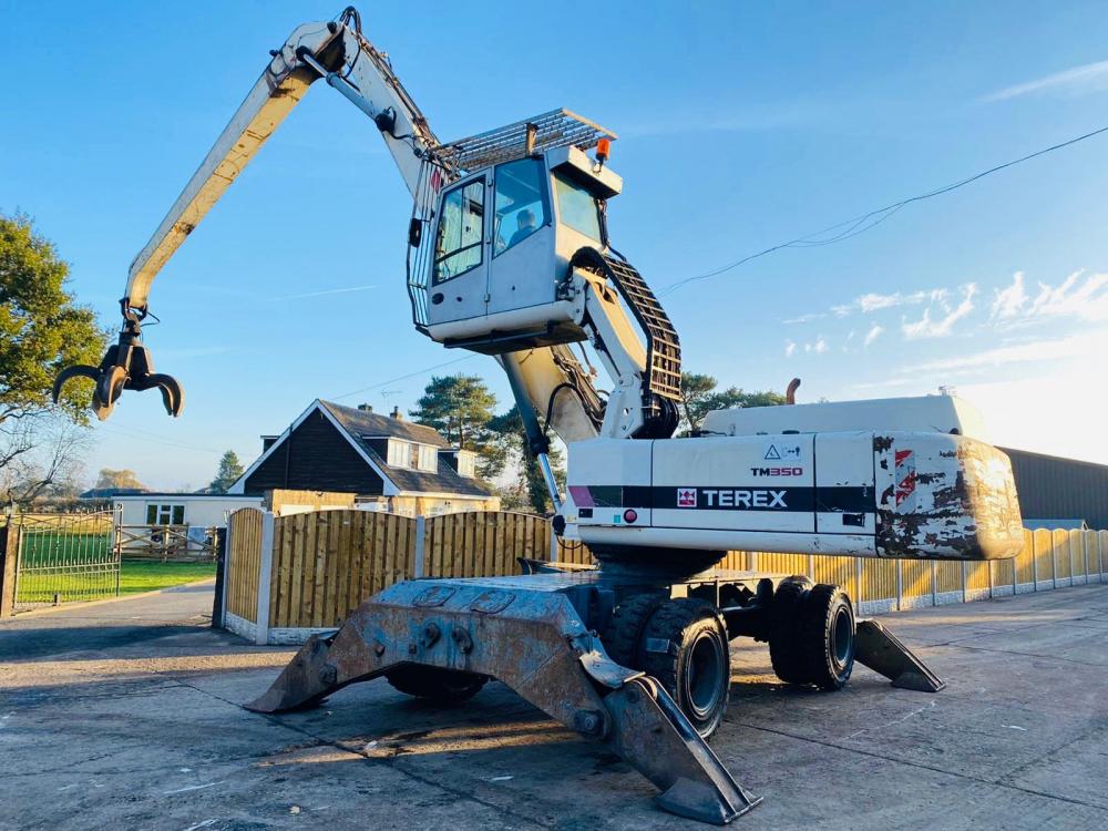 TEREX TM350 SCRAP HANDLER *YEAR 2008, 12977 HOURS* C/W ROTATING GRAB ...