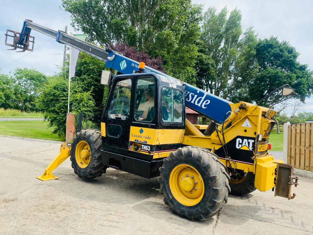 CATERPILLAR TH63 TURBO TELEHANDLER * 12.5 METER REACH , ONLY 5054 HRS ...