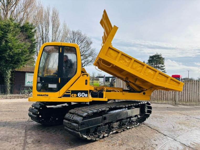 KOMATSU CD60R TRACKED DUMPER *360 DEGREE SLEW* C/W BLOCK PAD TRACKS *VIDEO*