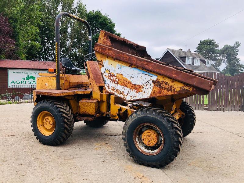 THWAITES 6 TON STRAIGHT TIP DUMPER DUMPER C/W ROLE BAR