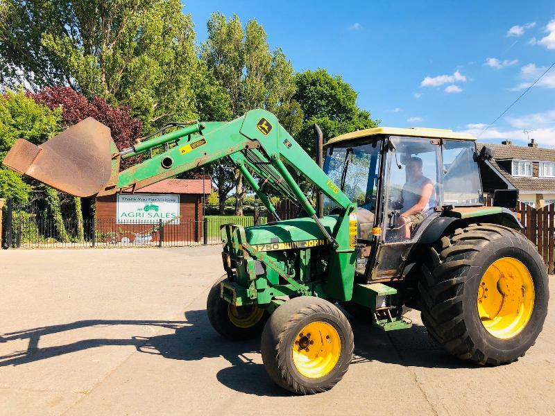 JOHN DEERE 1750 TRACKTOR C/W JOHN DEERE 175 FRONT LOADER