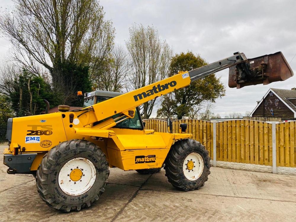 MATBRO TS280 TELEHANDLER C/W PUH , PIN & CONE HEAD STOCK , PALLET TINES ...