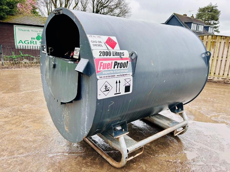 FUEL PROOF 2000L FUEL BOWSER *YEAR 2020* C/W ELECTRIC PUMP *VIDEO*