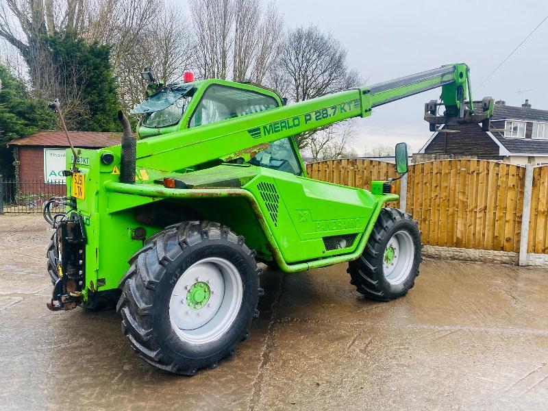 MERLO P28.7KT TURBO FARMER TELEHANDLER *ONLY 4964 HOURS , EX-NHS* C/W ...