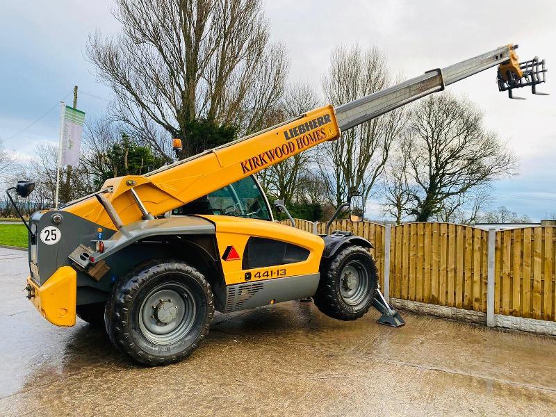 LIEBHERR 441.13 4WD TELEHANDLER *YEAR 2012* C/W 13 METER REACH & PALLET ...