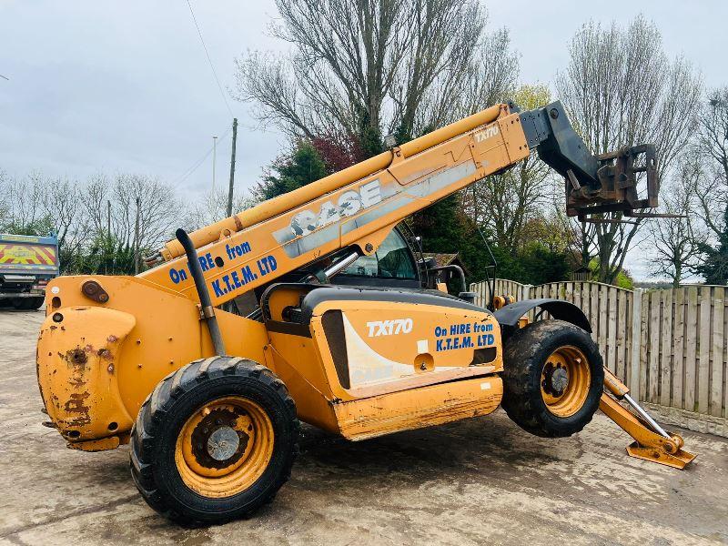 CASE TX170 4WD TELEHANDLER *17 METER REACH* C/W PALLET TINES *VIDEO*