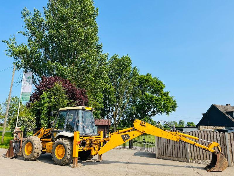 JCB 3CX SUPER 4WD BACKHOE DIGGER C/W EXTENDING DIG & 4 WHEEL STEER *VIDEO*