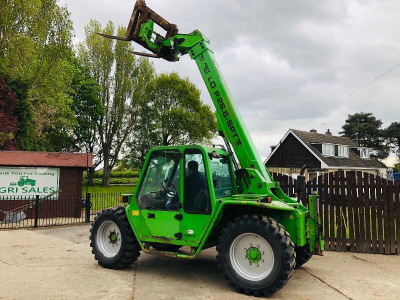 MERLO P26.6-SPT TELEHANDLER * YEAR 2002 * C/W PICK UP HITCH * PLEASE ...