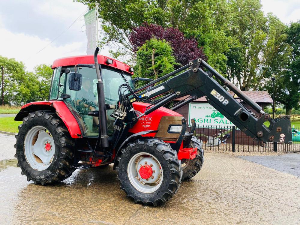 MCCORMICK CX105 4WD TRACTOR * YEAR 2007 * C/W TRIMA FRONT LOADER & EURO ...