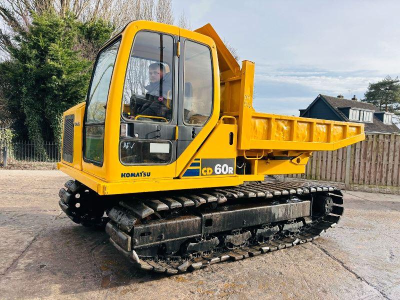 KOMATSU CD60R TRACKED DUMPER *360 DEGREE SLEW* C/W BLOCK PAD TRACKS *VIDEO*