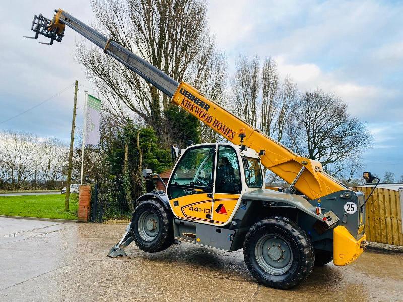 LIEBHERR 441.13 4WD TELEHANDLER *YEAR 2012* C/W 13 METER REACH & PALLET ...