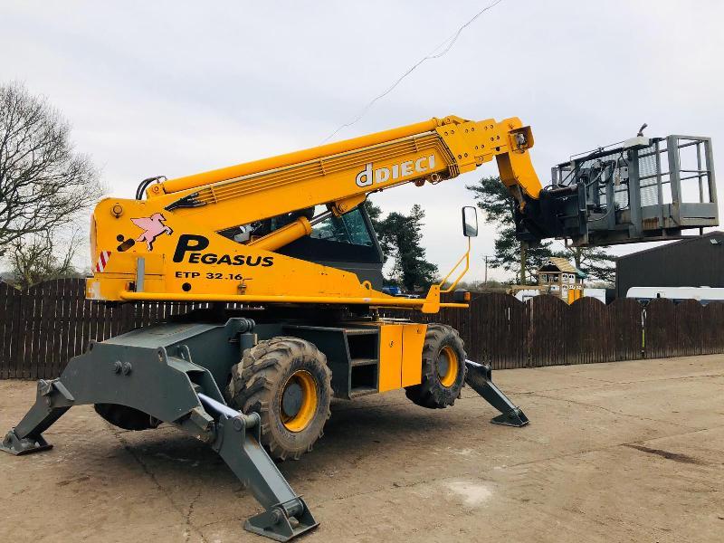 DIECI 30.16 TURBO ROTO C/W MAN BASKET , WINCH , CRANE & PALLET TINES ...