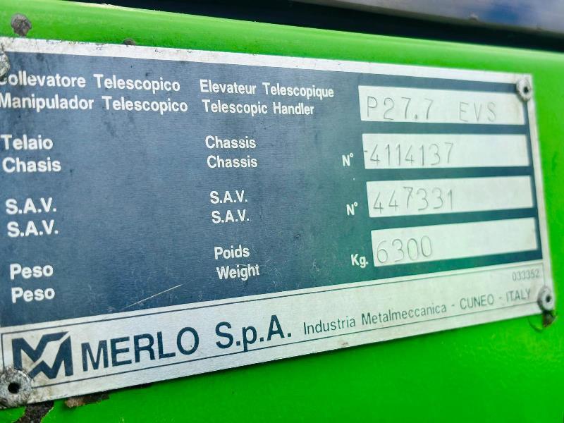 MERLO P27.7 4WD TELEHANDLER *AG SPEC, TRANSMISSION OIL LEAK* VIDEO